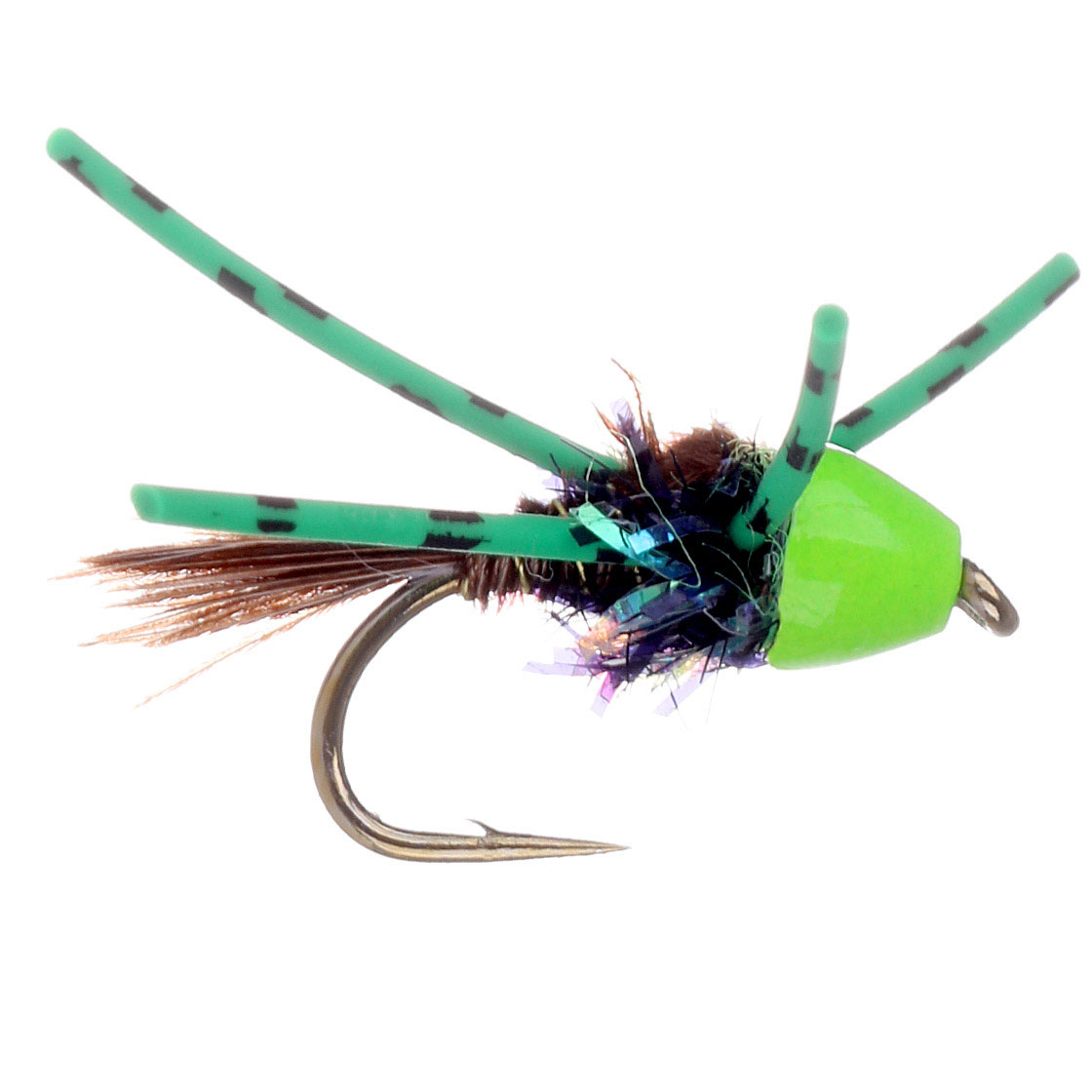 Superflies Bead Head Green Rubberleg Nymph | Klassische Nymphen ...