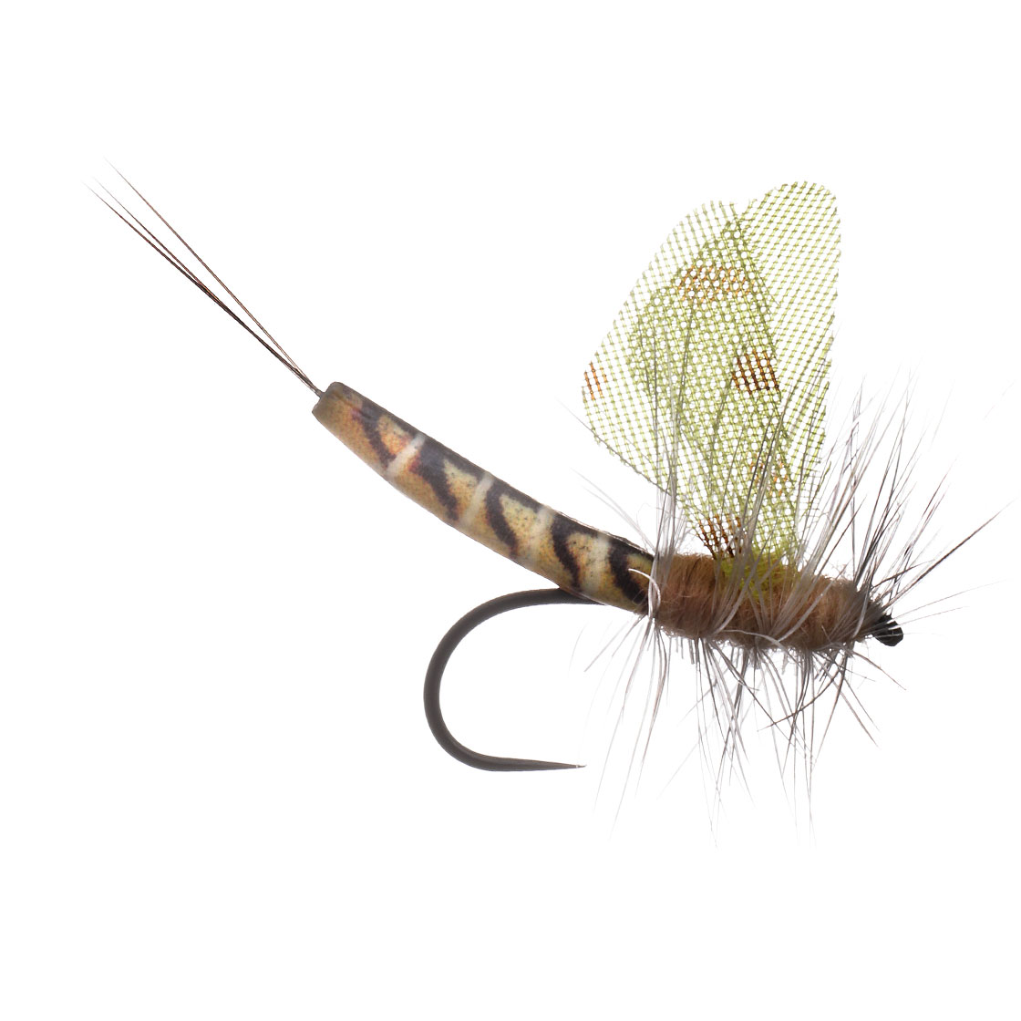 MFC Lucent Wing True Hex Mayfly Trockenfliege Maifliege Barbless #10 ...