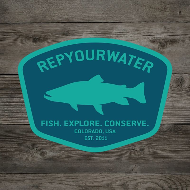RepYourWater Sticker Feather Dry Fly | P-31226